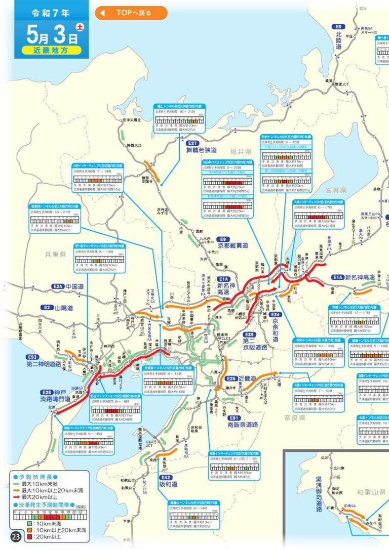 【2025】GW渋滞に注意！NEXCO西日本が「渋滞予測ガイド」を公開してる！ | 明石じゃーなる | 明石市の地域情報サイト